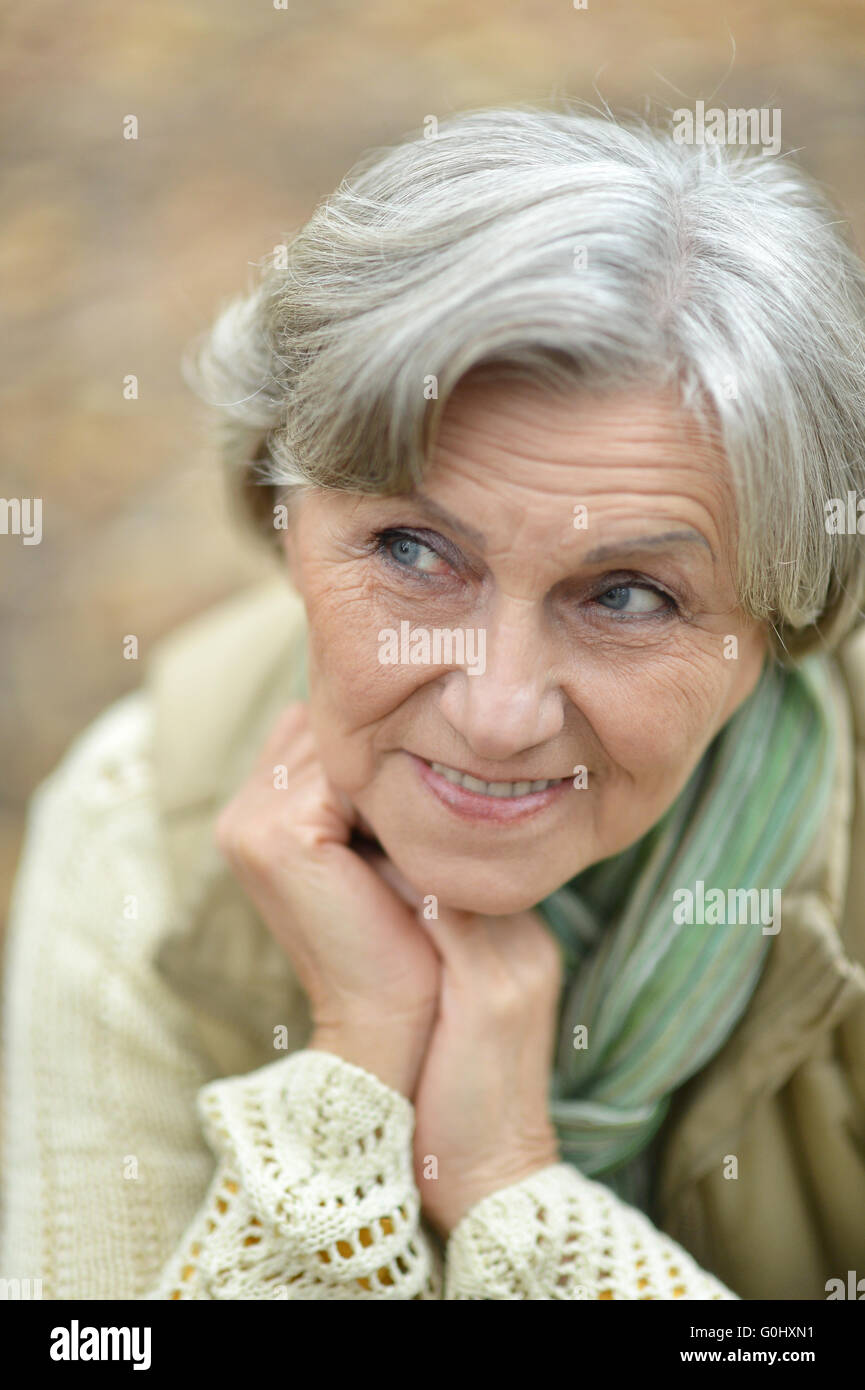Portrait of senior woman Stock Photo - Alamy