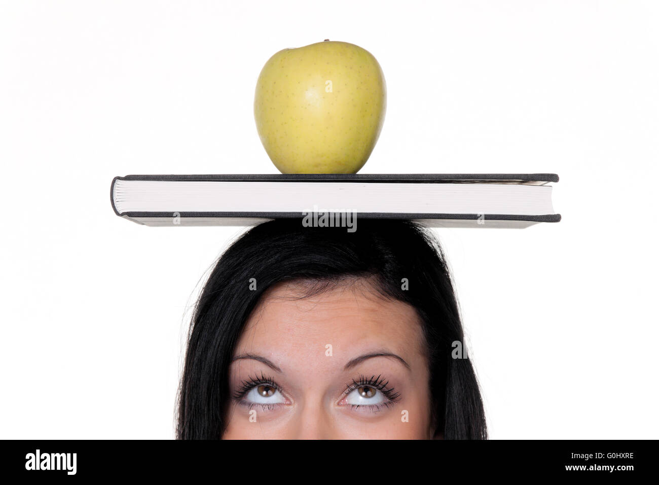 Student with an apple Stock Photo - Alamy