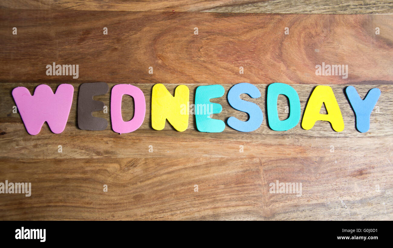 Wednesday alphabet hi-res stock photography and images - Alamy