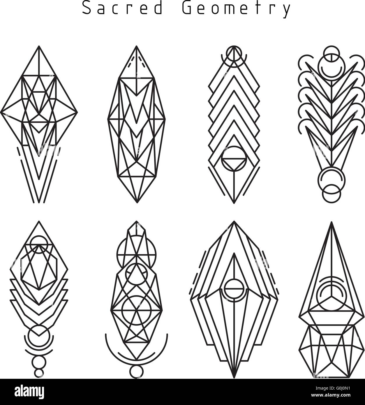 Vector linear sacred emblems Stock Vector Image & Art - Alamy