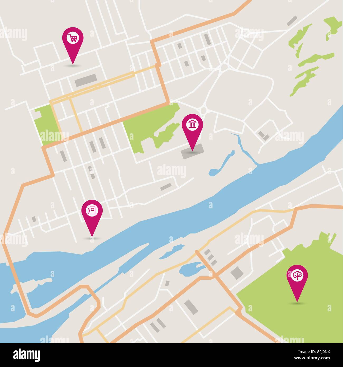 Vector city map Stock Vector Image & Art - Alamy