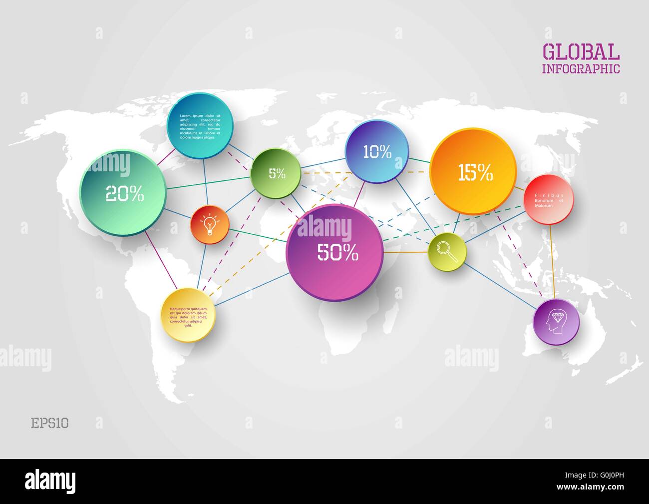 World map infographic concept Stock Vector Image & Art - Alamy