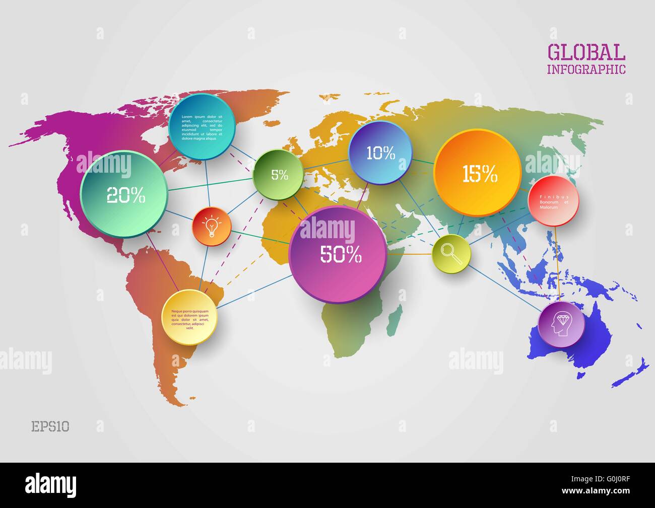 World map infographic concept Stock Vector Image & Art - Alamy
