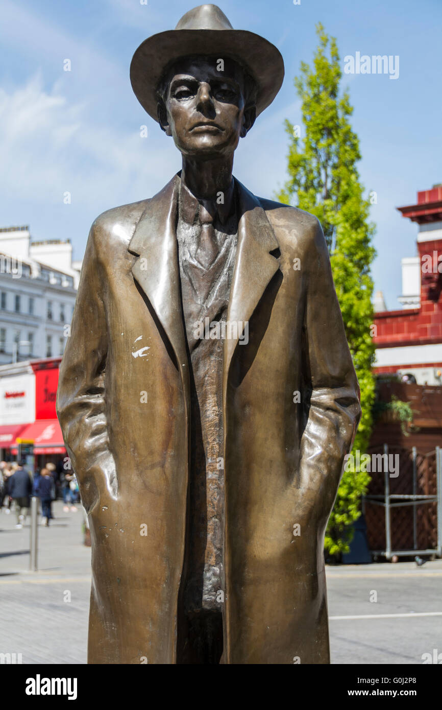Imre Varga’s statue of Bela Bartok (1881-1945), Hungarian composer, in South Kensington, London ...