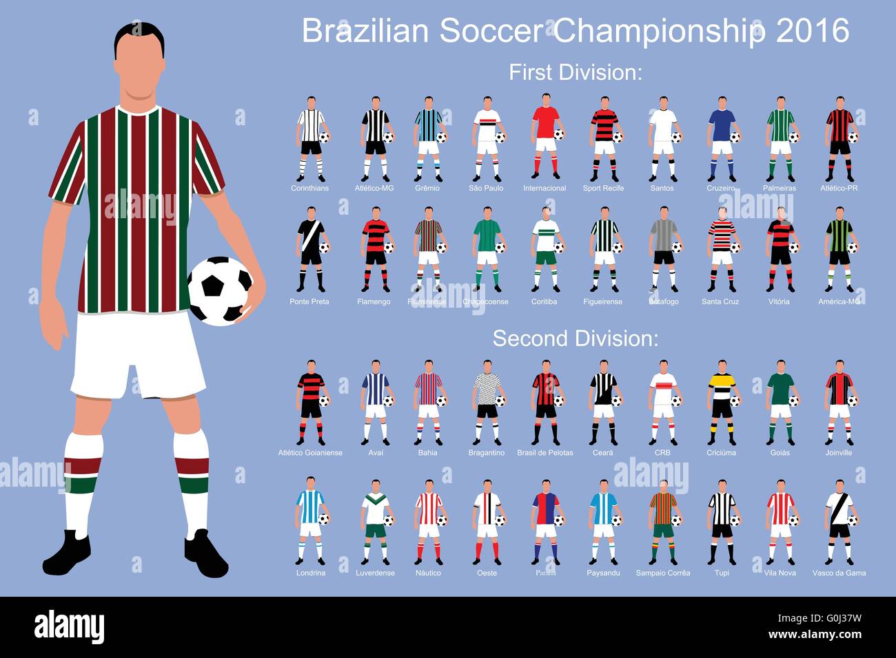 Brazilian Soccer Championship Vector Set Stock Vector Image & Art - Alamy