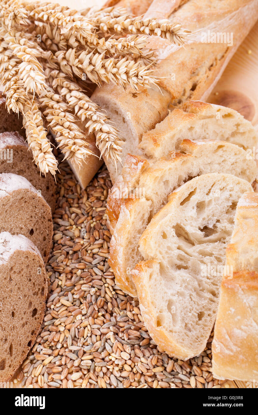 fresh tasty mixed bread slice bakery loaf Stock Photo - Alamy