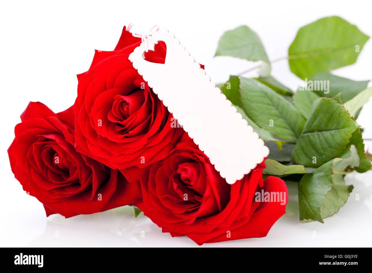 Red rose bouquet gift tag hi-res stock photography and images - Alamy