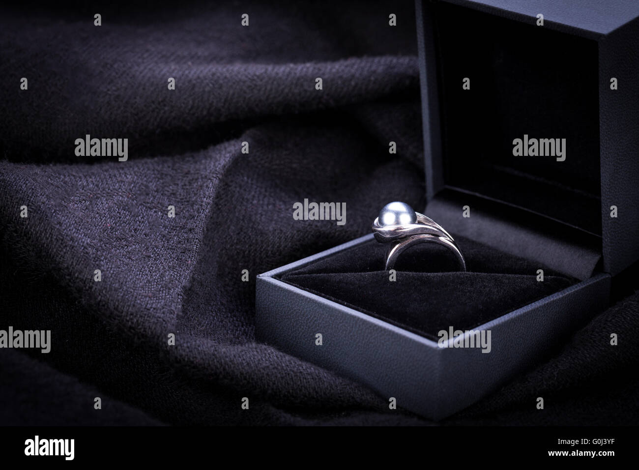 Diamond engagement ring in a box Stock Photo - Alamy