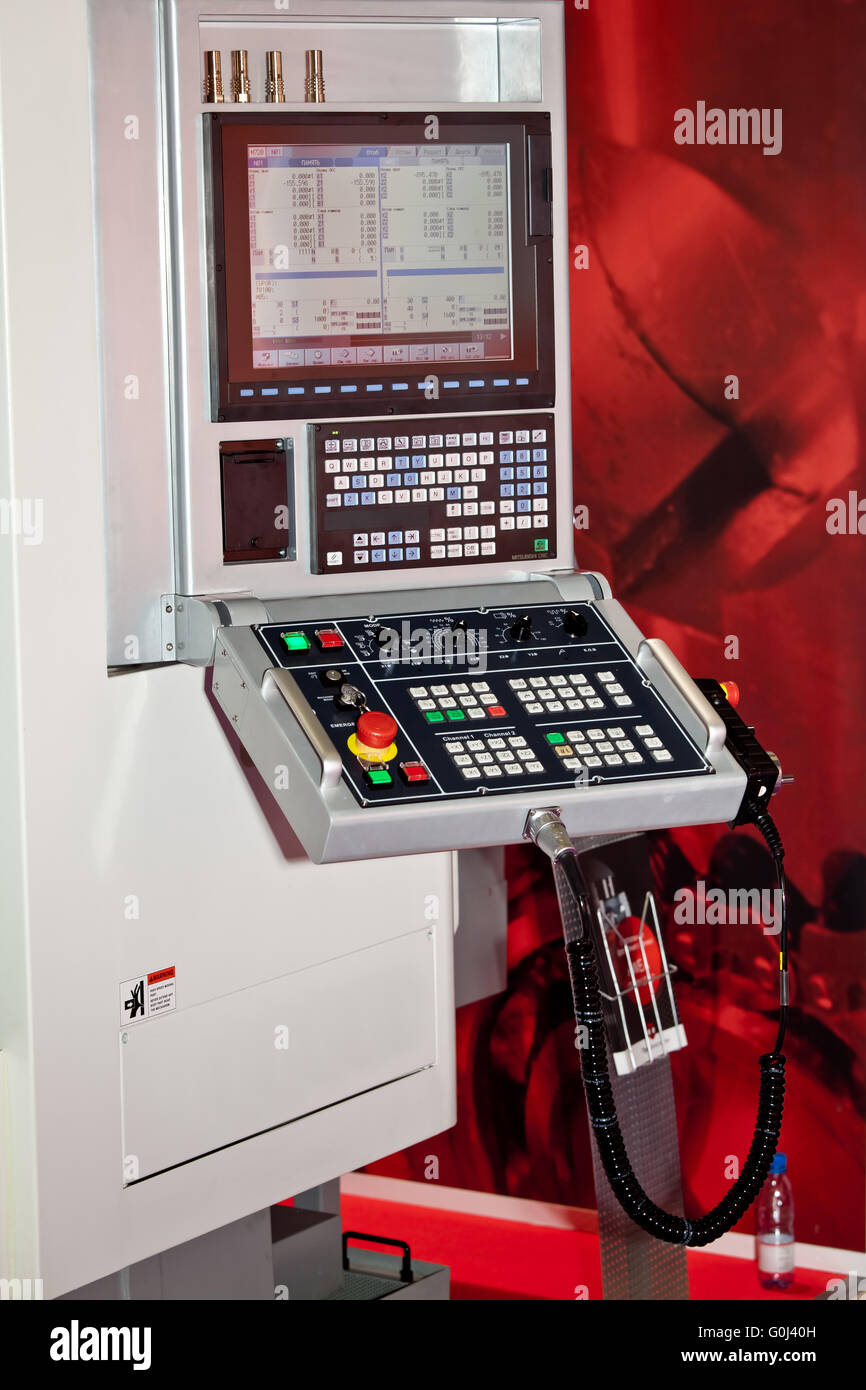 Control panel of CNC machine Stock Photo - Alamy