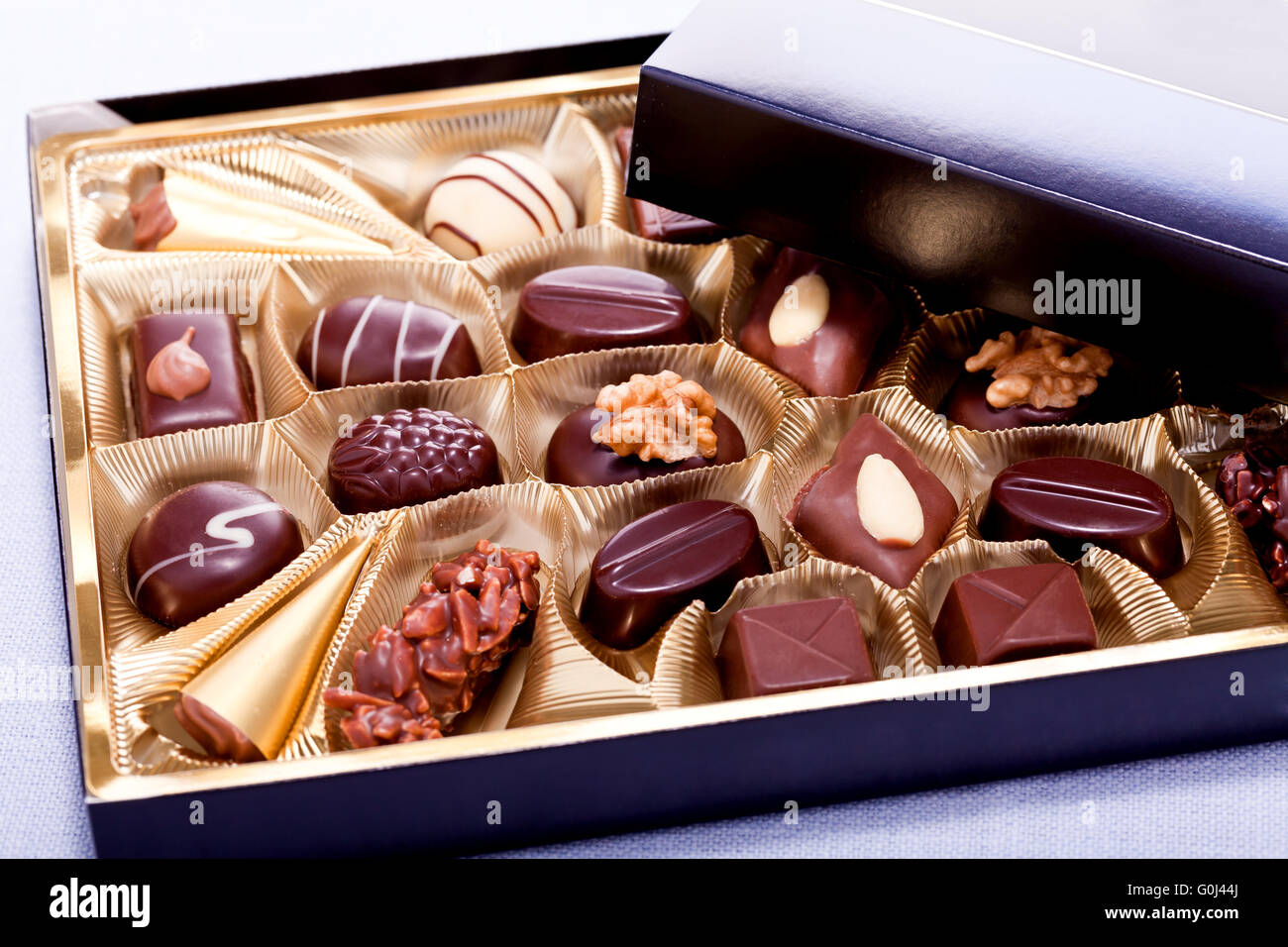 collection of different sweet chocolate pralines Stock Photo - Alamy