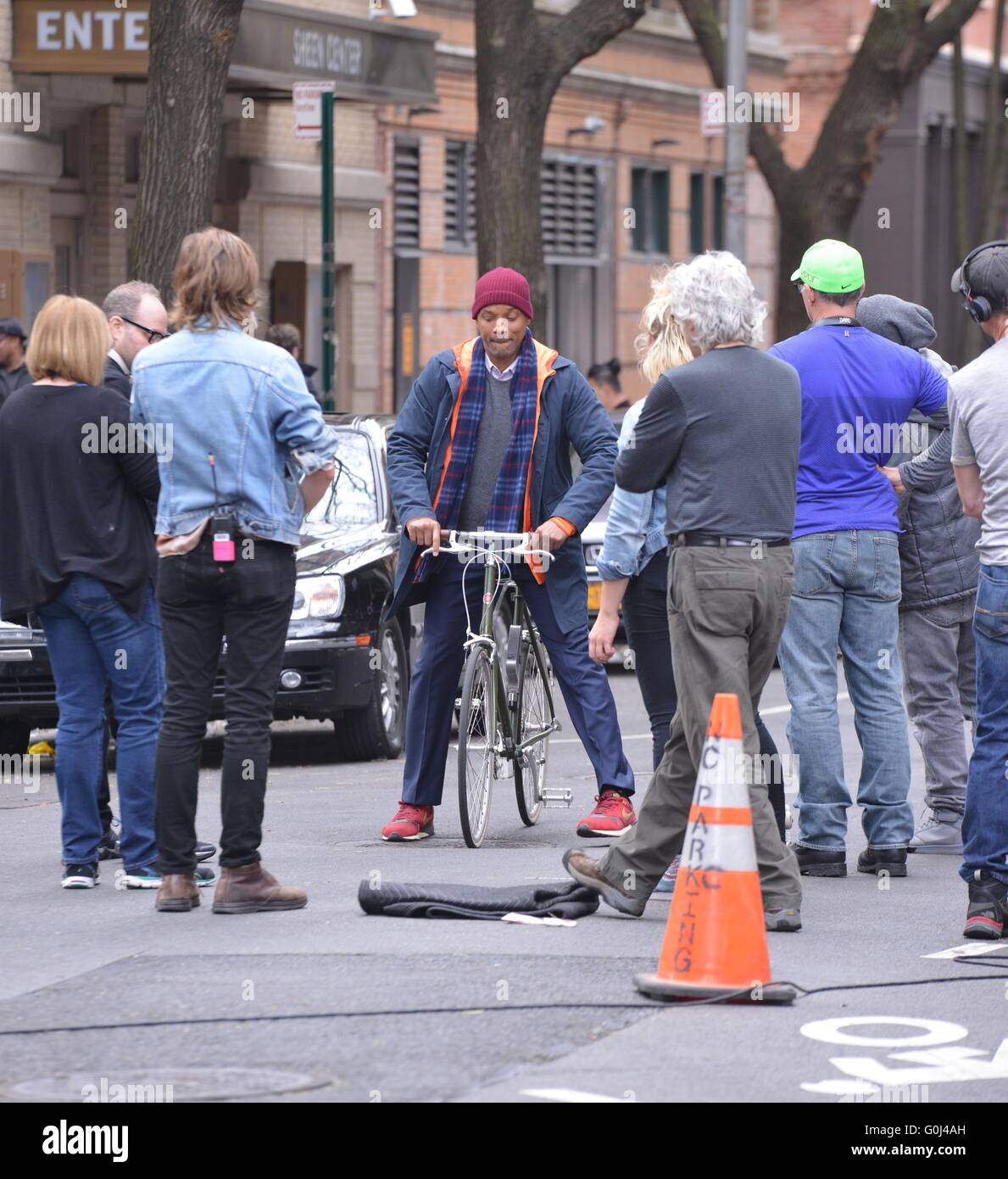 Will Smith on the film set of 'Collateral Beauty' Featuring: Will Smith ...
