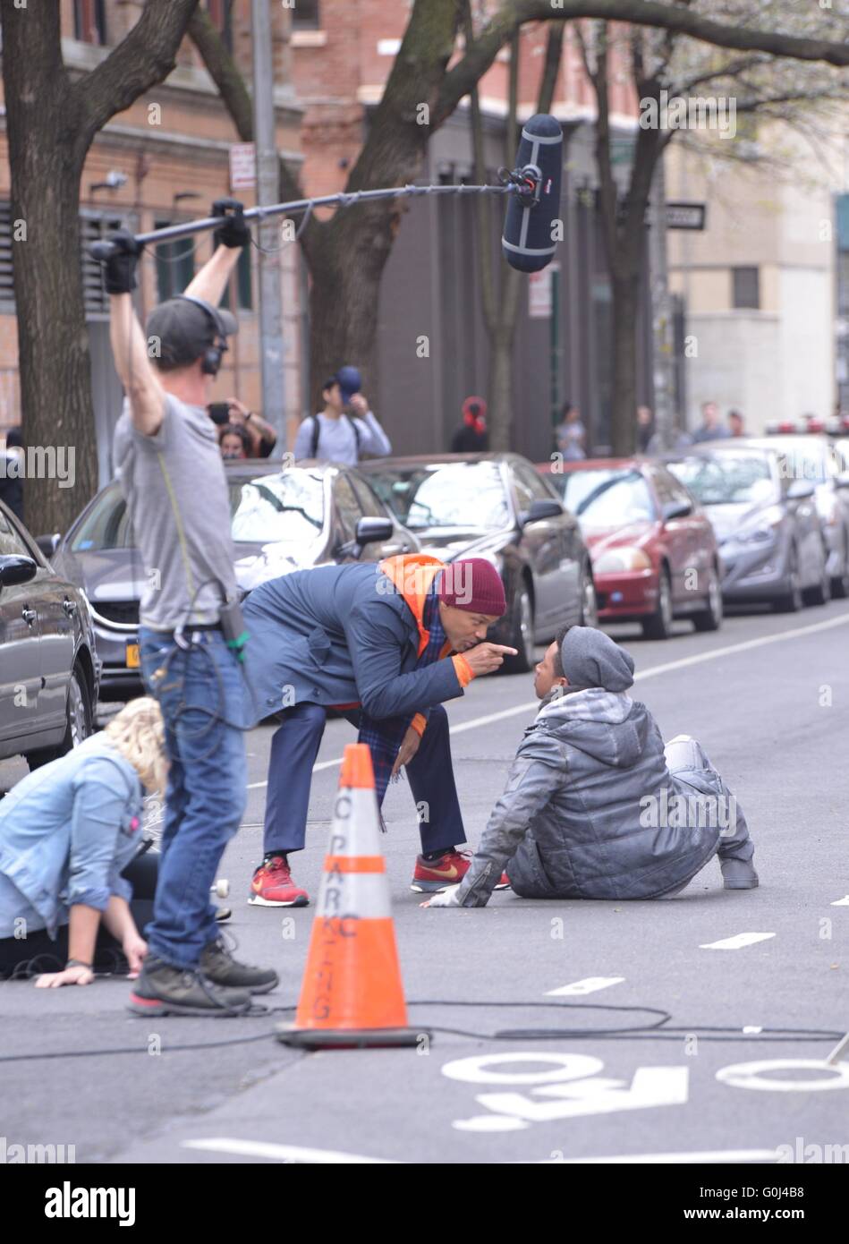 Will Smith on the film set of 'Collateral Beauty' Featuring: Will Smith ...