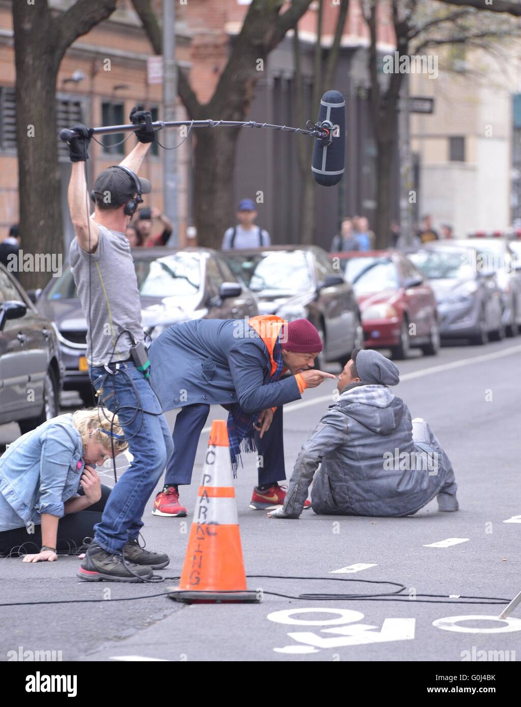 Will Smith on the film set of 'Collateral Beauty' Featuring: Will Smith ...