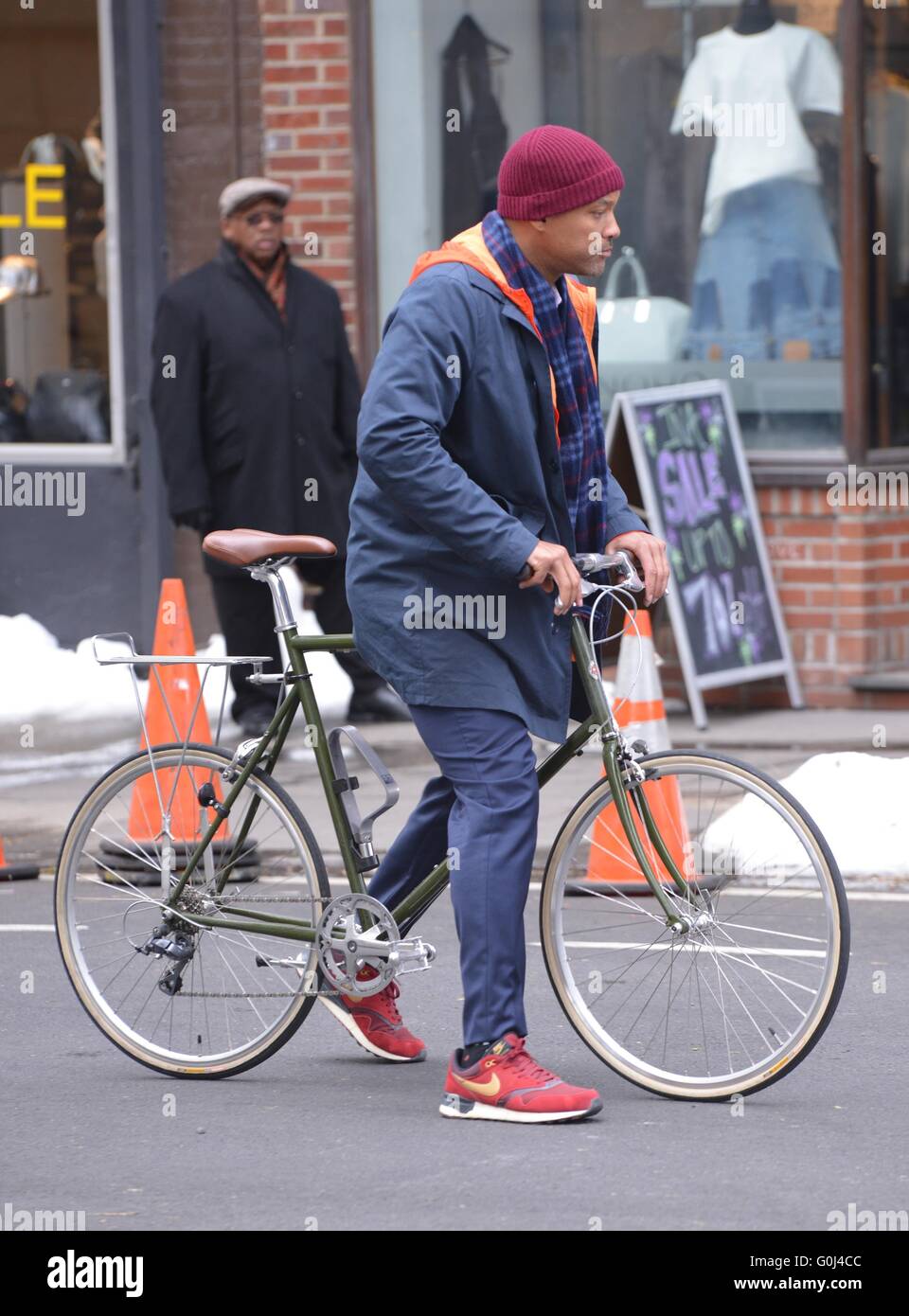 Will Smith on the film set of 'Collateral Beauty' Featuring: Will Smith ...