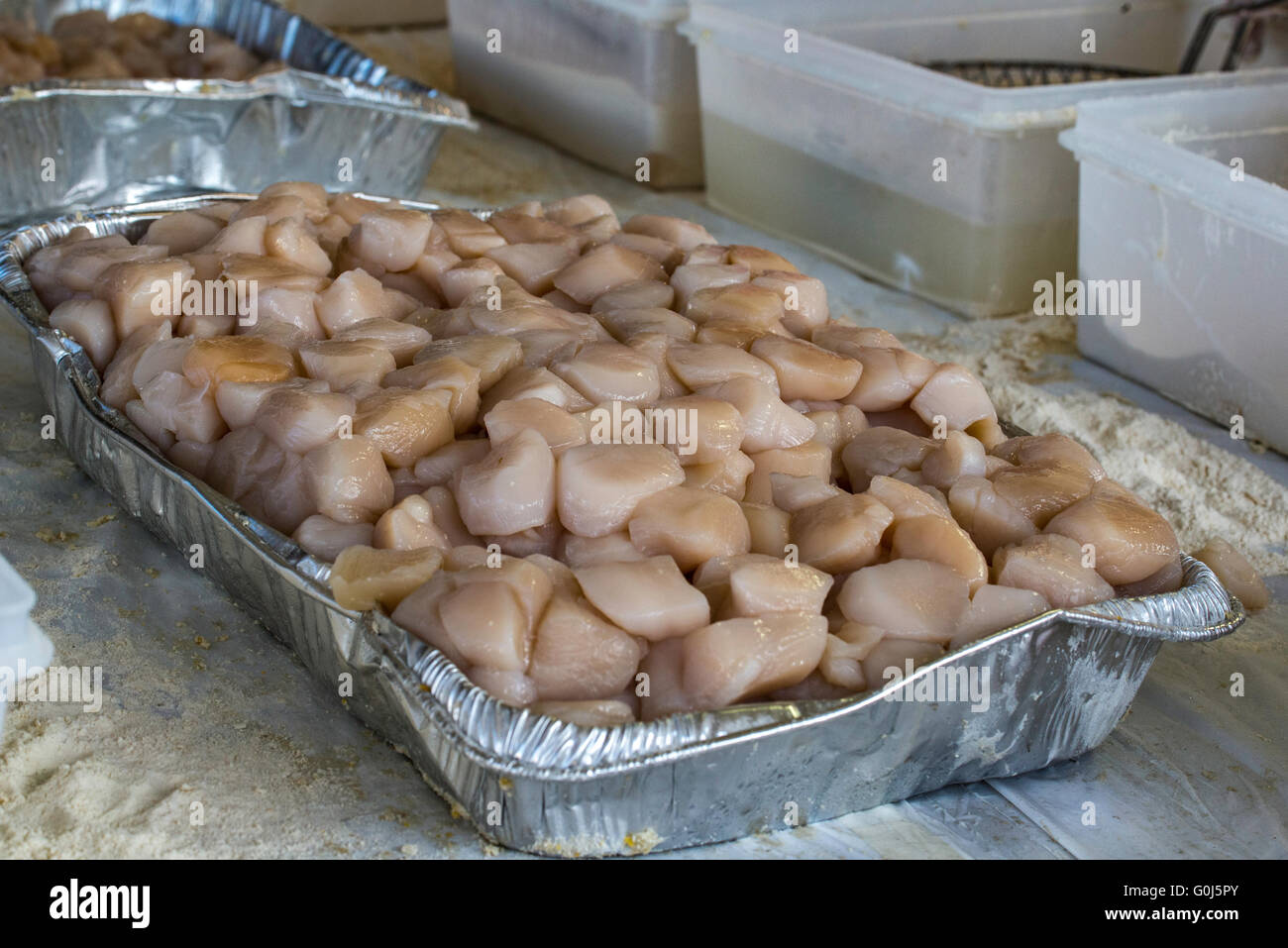 Cape Cod seafood scallop festival Stock Photo - Alamy