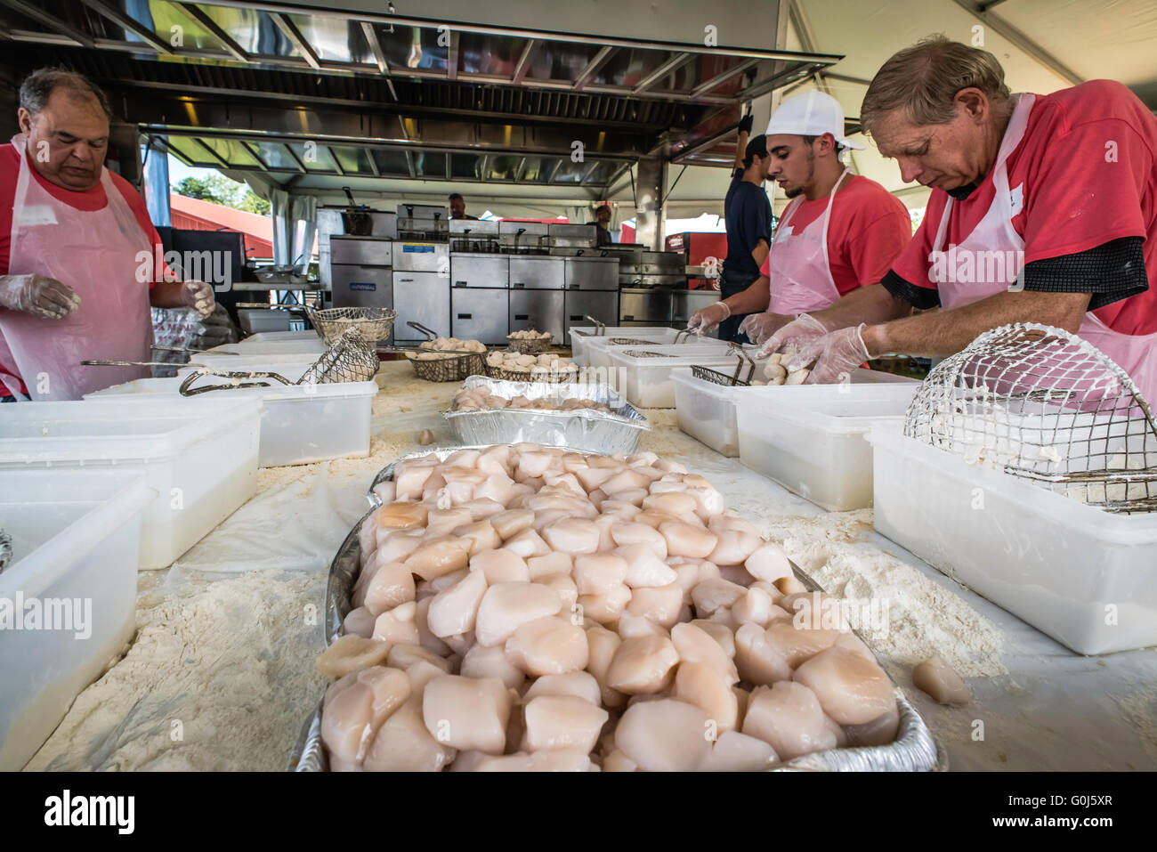 Cape Cod seafood scallop festival Stock Photo - Alamy