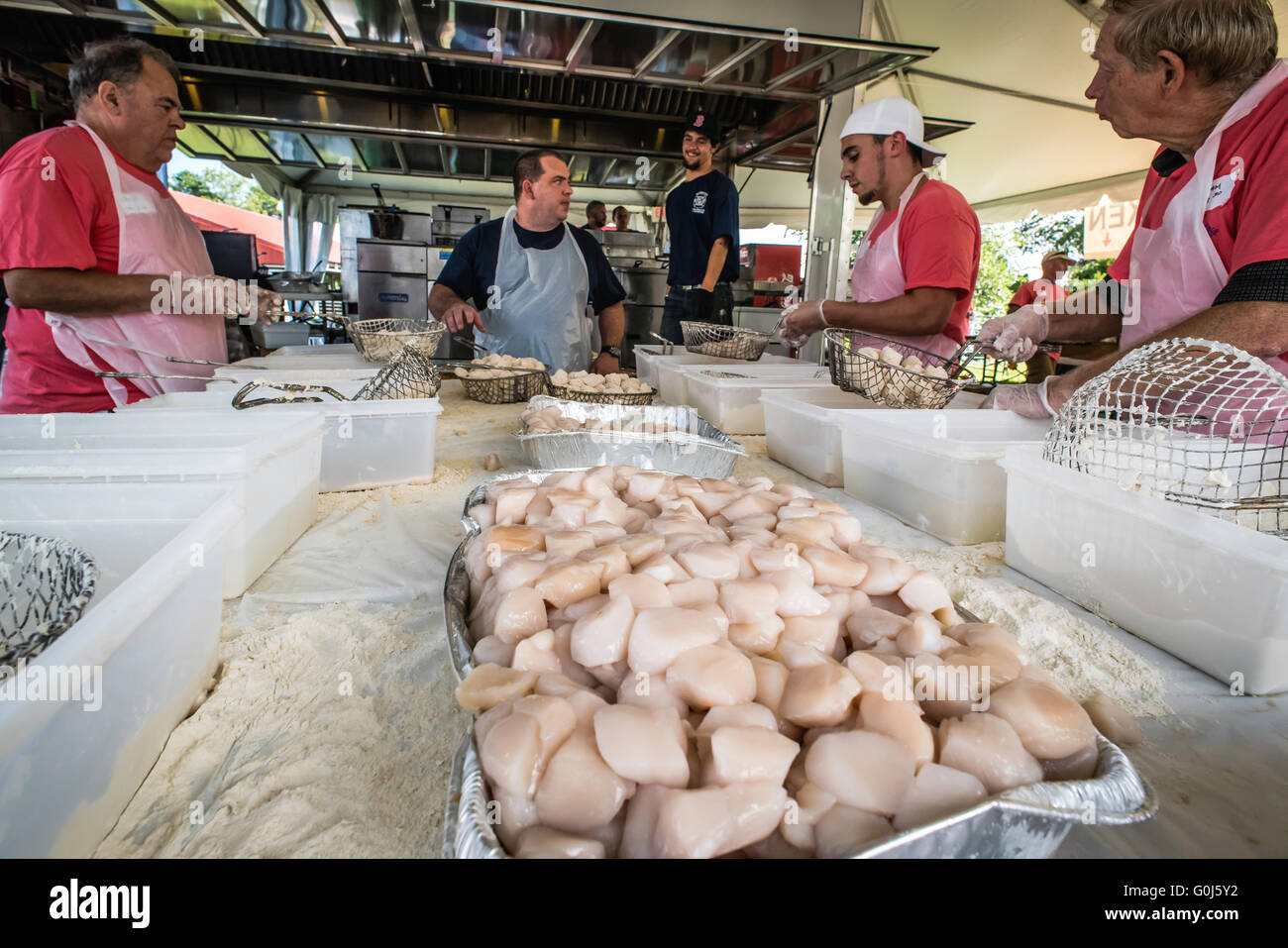 Cape Cod seafood scallop festival Stock Photo - Alamy