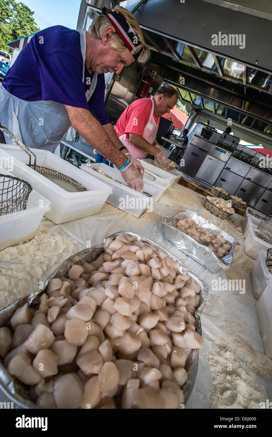 Cape Cod seafood scallop festival Stock Photo - Alamy