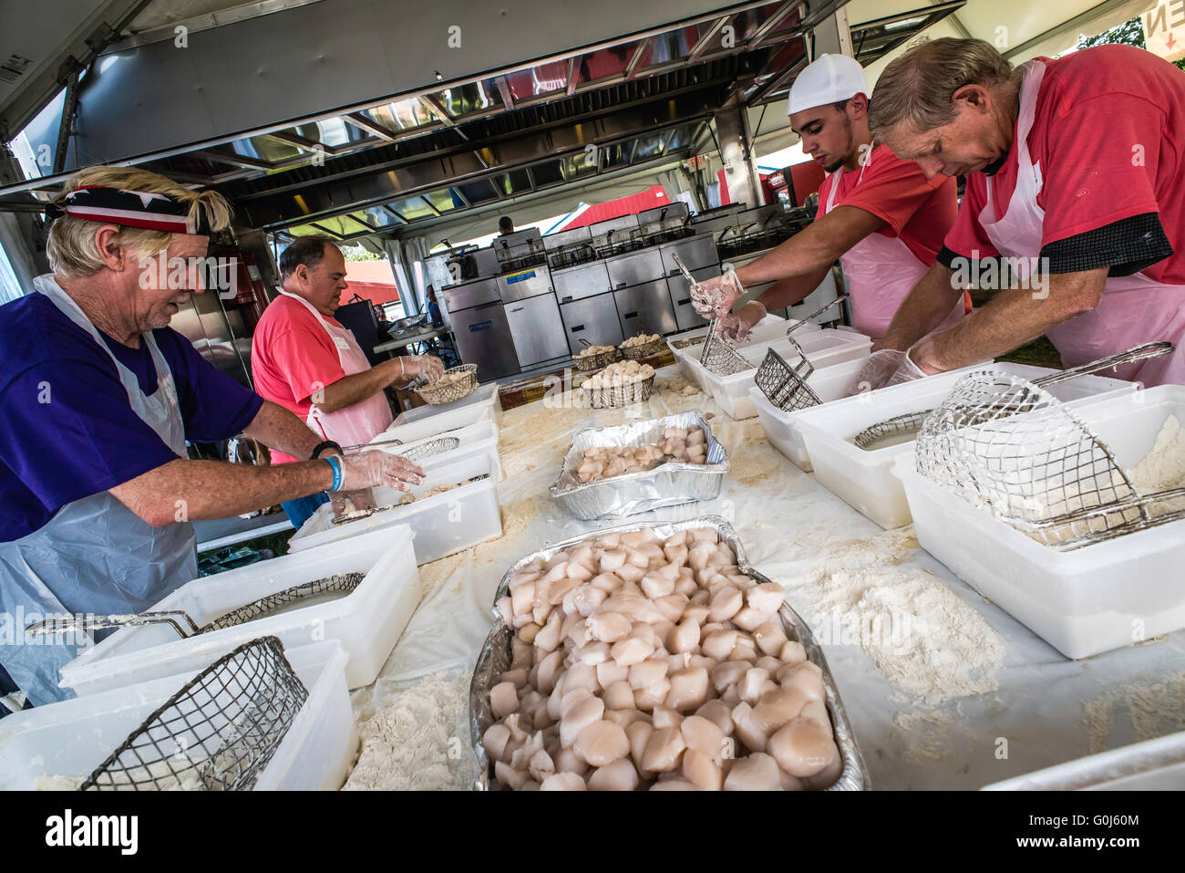Cape Cod seafood scallop festival Stock Photo - Alamy