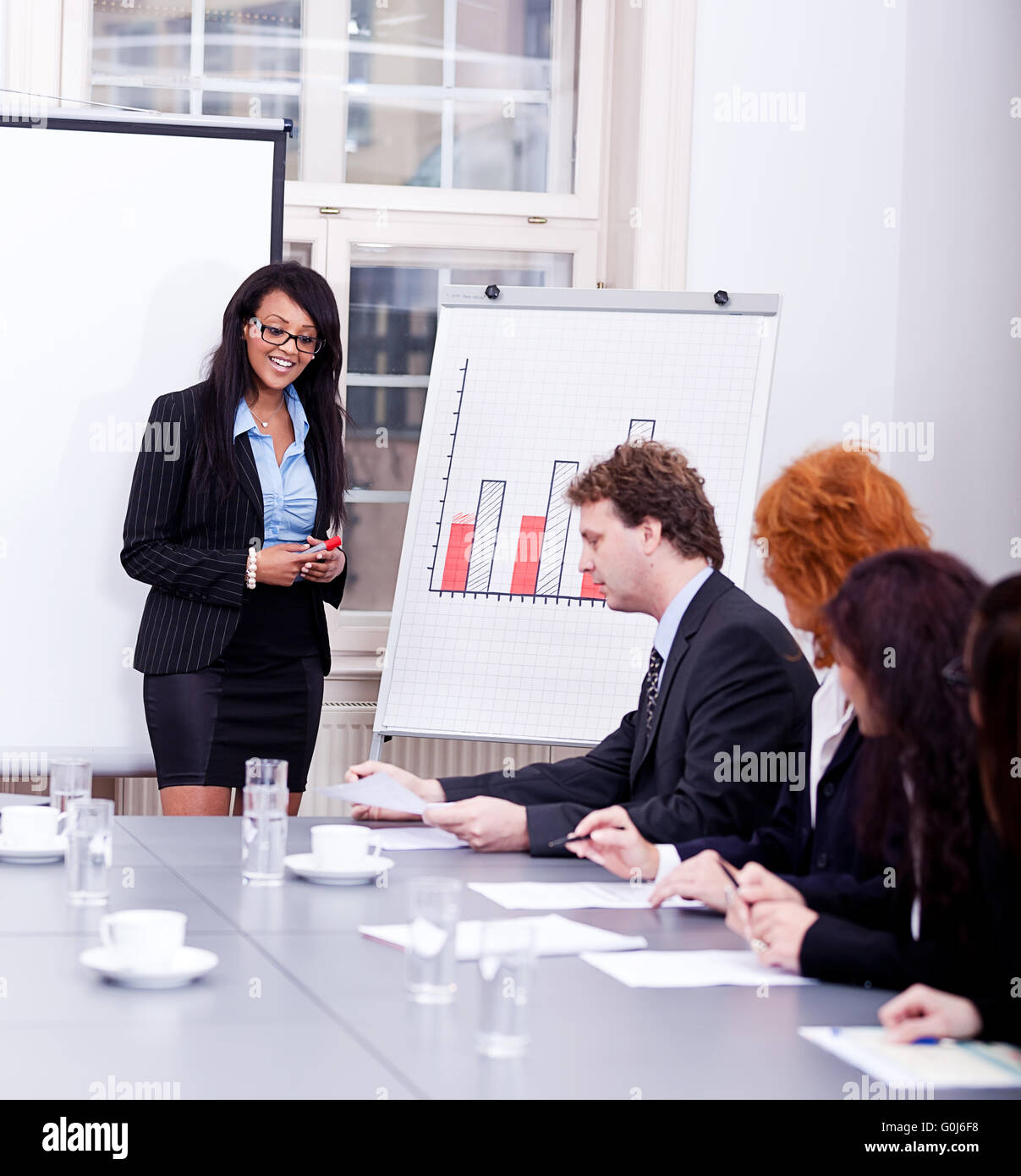 business conference presentation with team training Stock Photo - Alamy