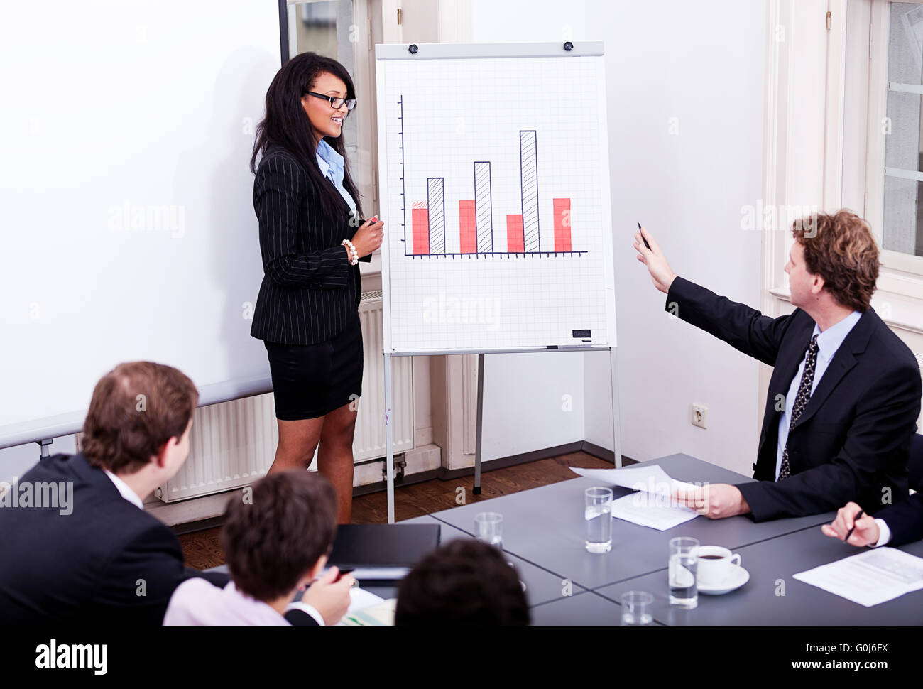 business conference presentation with team training Stock Photo - Alamy