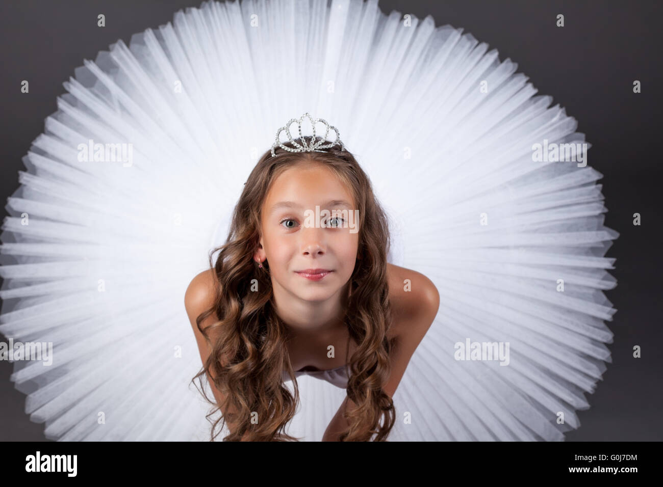Top view of young ballerina looking at camera Stock Photo - Alamy