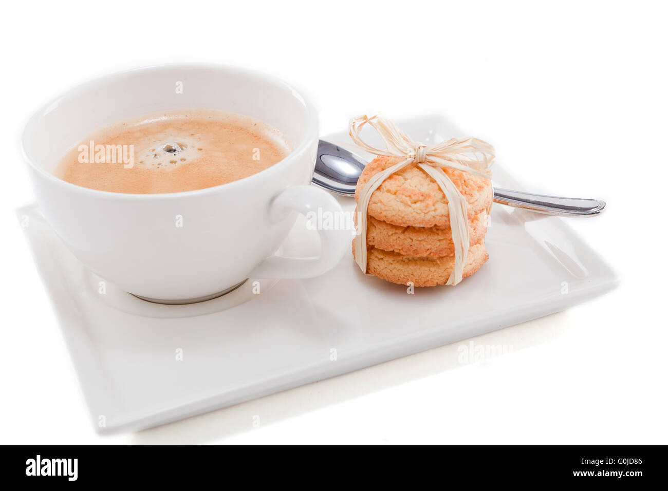 Chocolate cookies on table Cut Out Stock Images & Pictures - Alamy