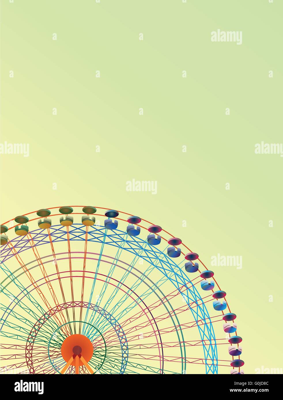 Colorful ferris wheel background Stock Vector Images - Alamy