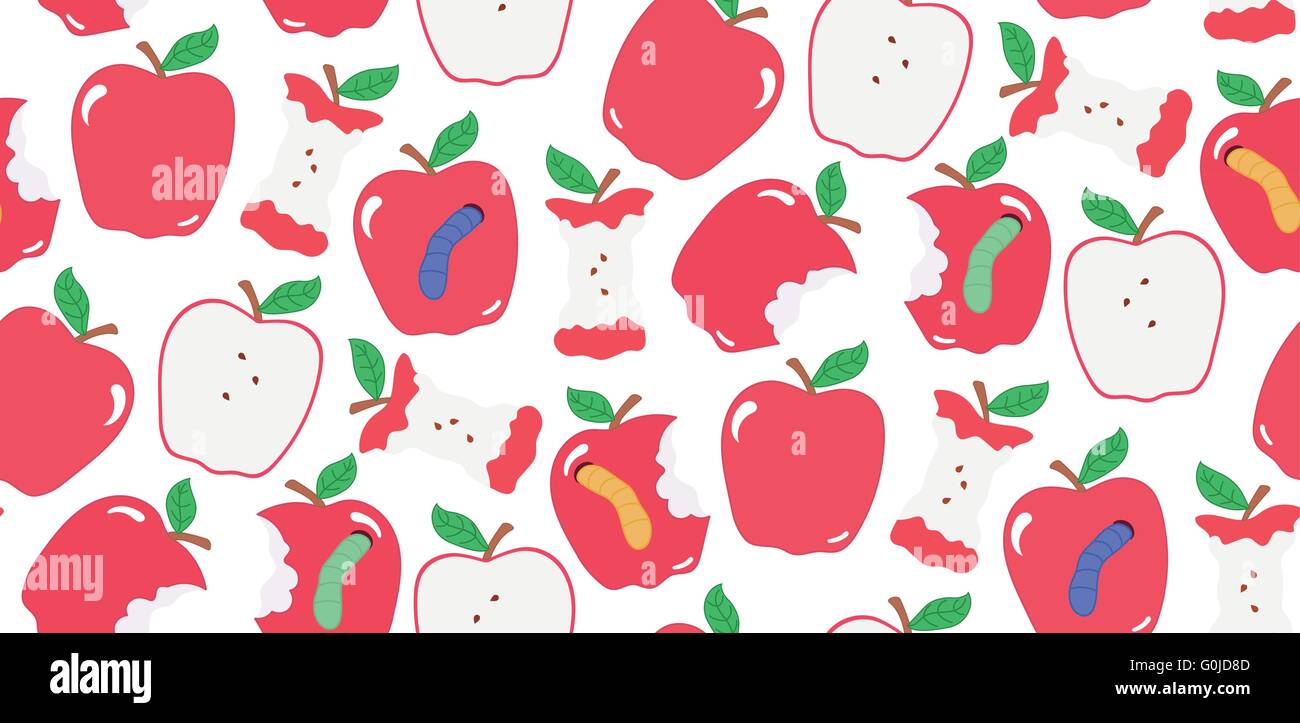 Seamless cute colorful apple pattern in vector Stock Vector Image & Art ...