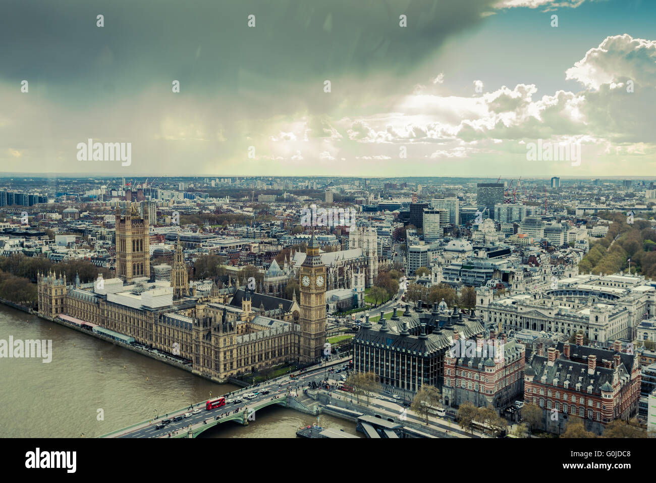 Aerial palace of westminster hi-res stock photography and images - Alamy
