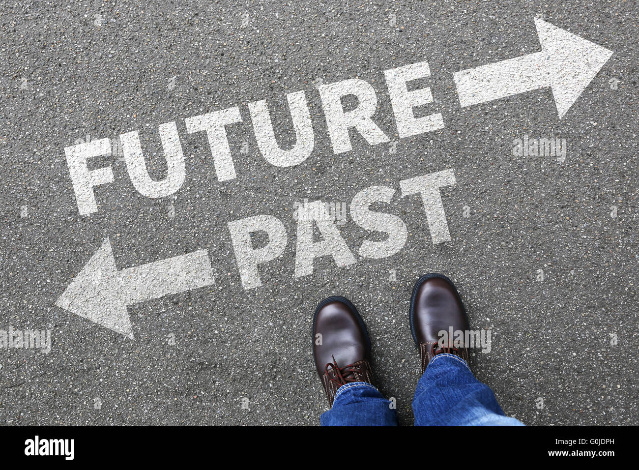 Future past business man concept businessman goals success life ...