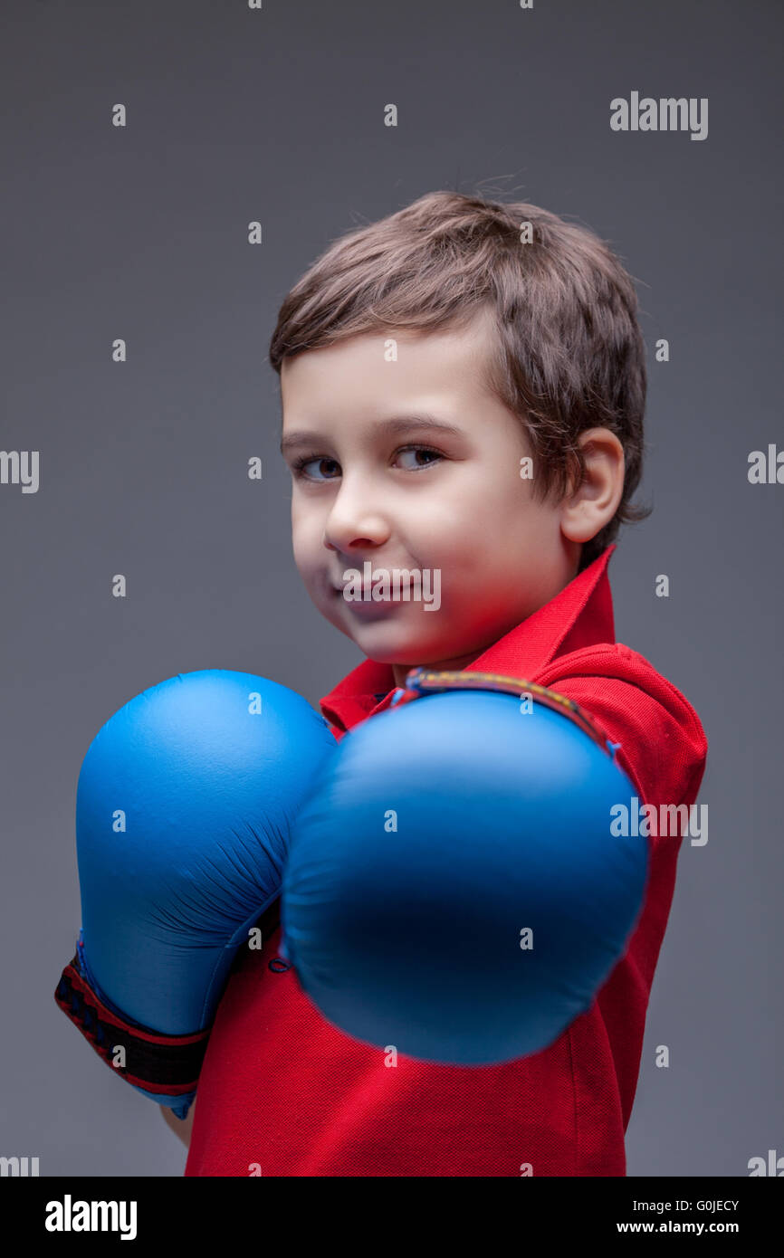 Smiling boy and his boxer hi-res stock photography and images - Alamy