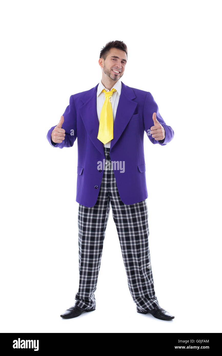 Emotional man in colorful Cut Out Stock Images & Pictures - Alamy