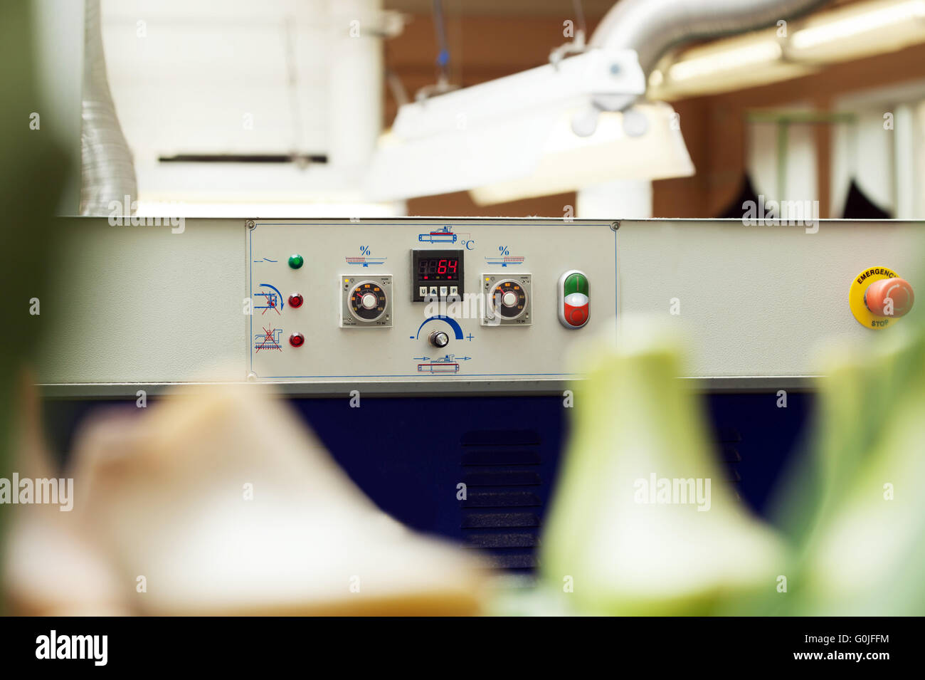 Machine control panel with temperature indicator Stock Photo - Alamy