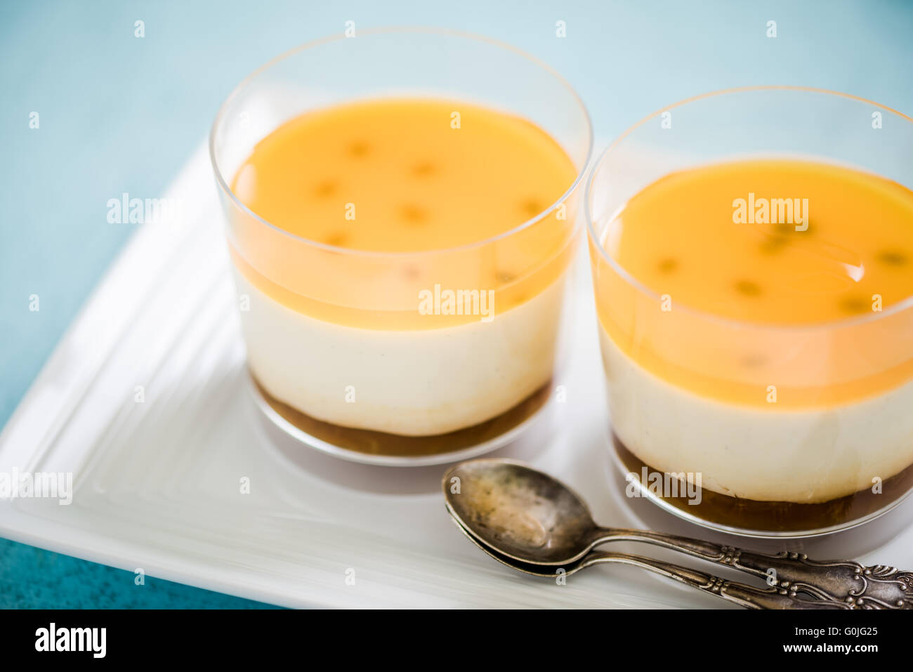 Homemade fruity desser in glasses Stock Photo - Alamy