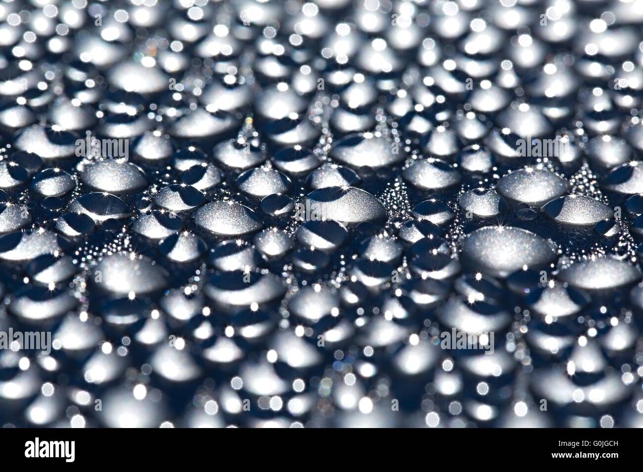 Shiny Water Droplets Stock Photo - Alamy