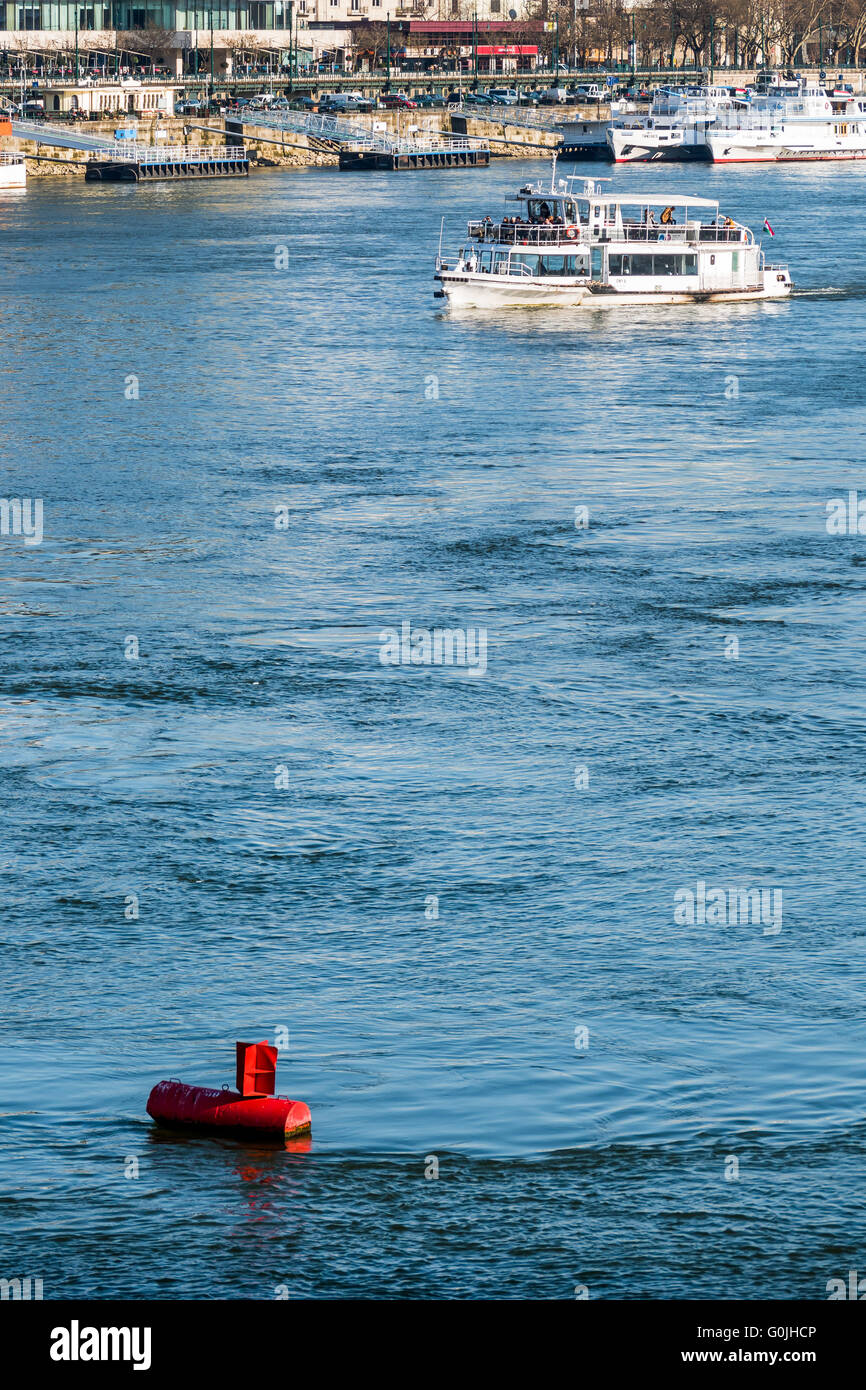 red buoy water surface Stock Photo - Alamy