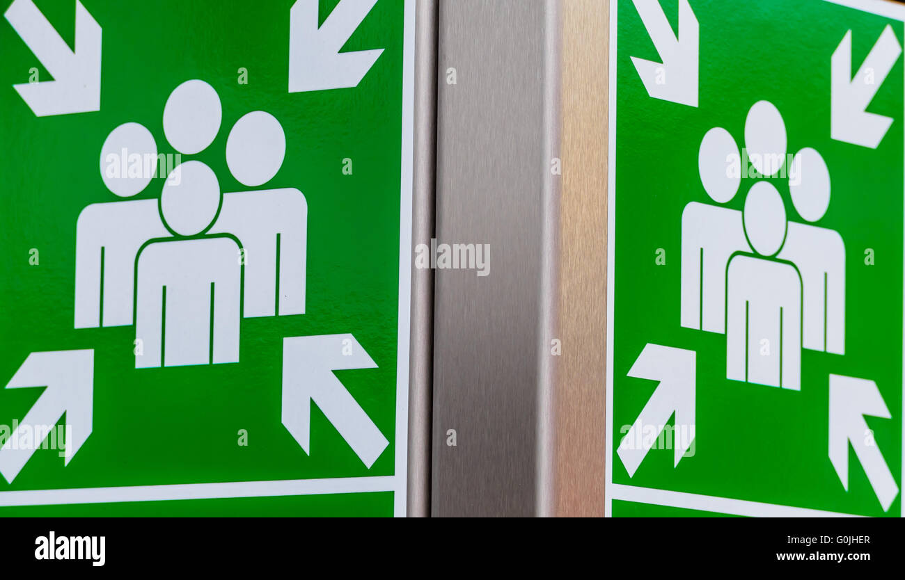 Exit sign collection hi-res stock photography and images - Alamy