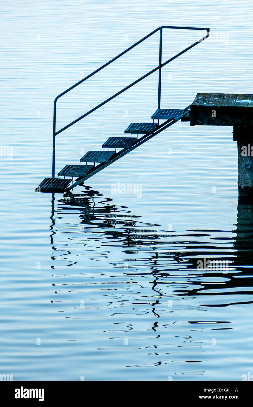 jetty with stairs Stock Photo - Alamy