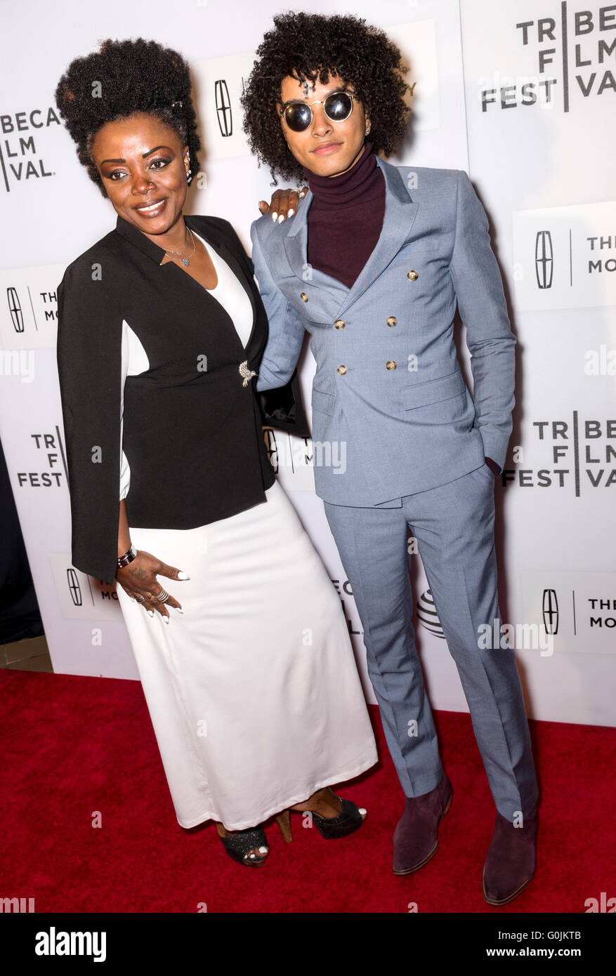 New York City, USA - April 15, 2016: Eunice and Odiseas Georgiadis ...