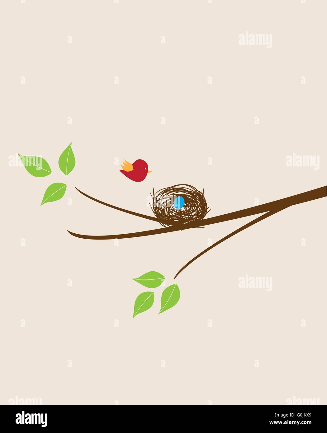 vector illustration of birds in the tree Stock Vector Image & Art - Alamy