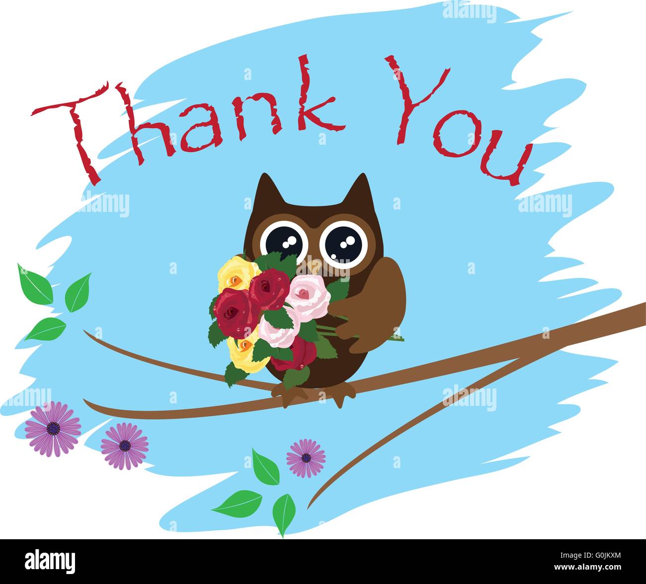 Rose as thank you Stock Vector Images - Alamy