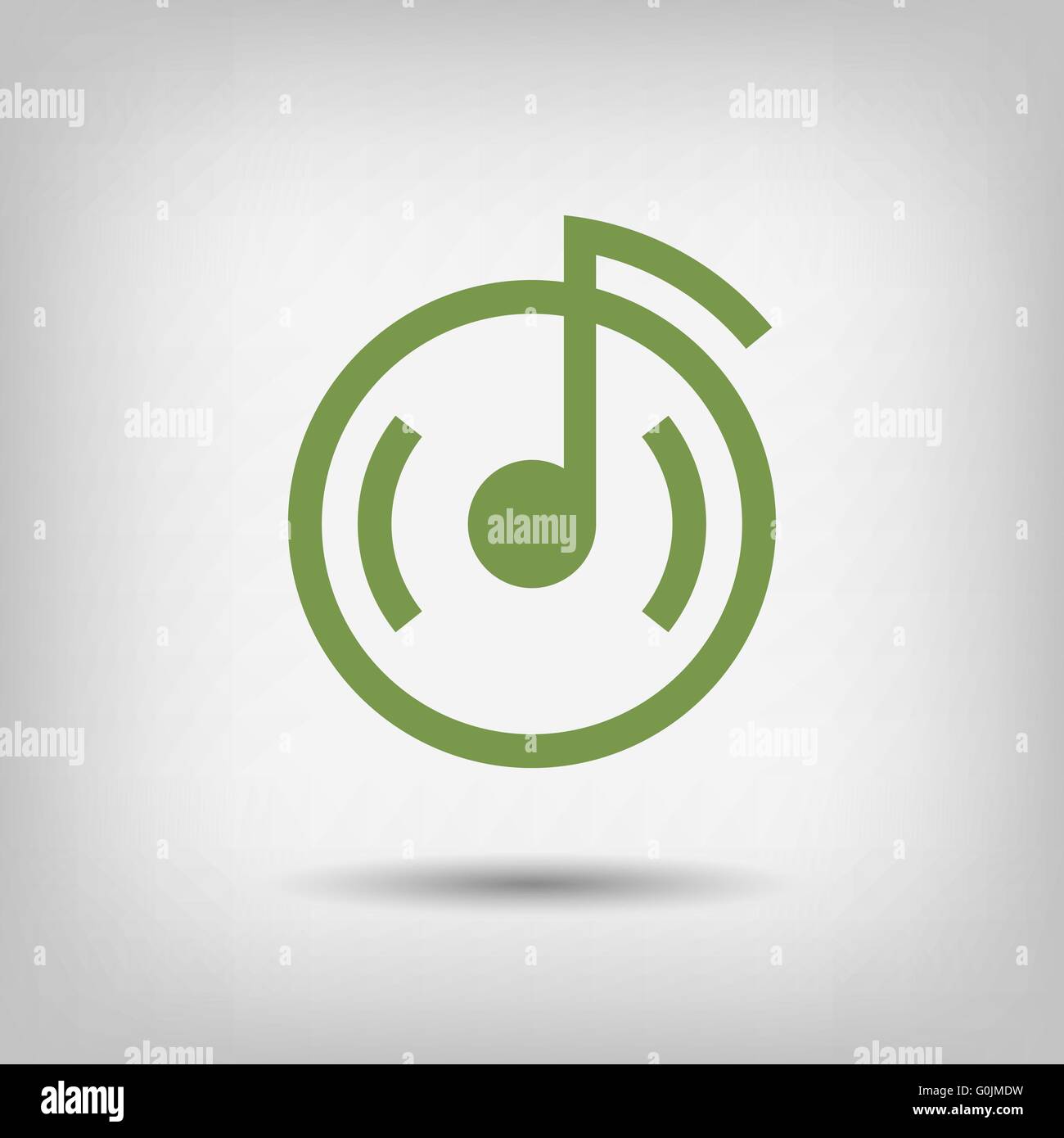 music note on cd icon Stock Vector Image & Art - Alamy