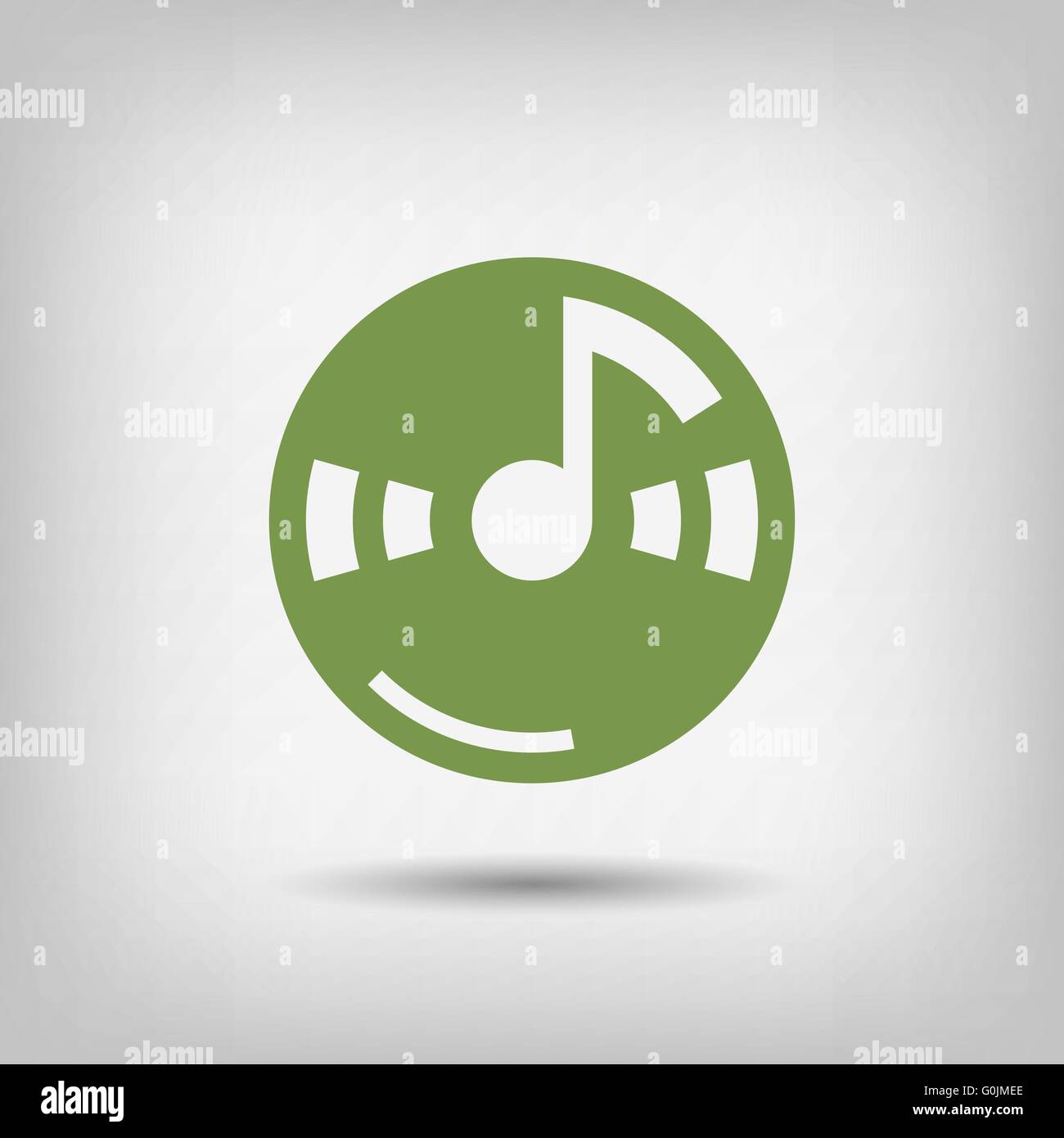 music note on cd icon Stock Vector Image & Art - Alamy