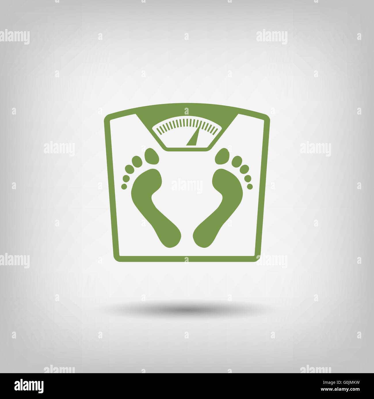 bathroom scale with footprints icon Stock Vector Image & Art - Alamy