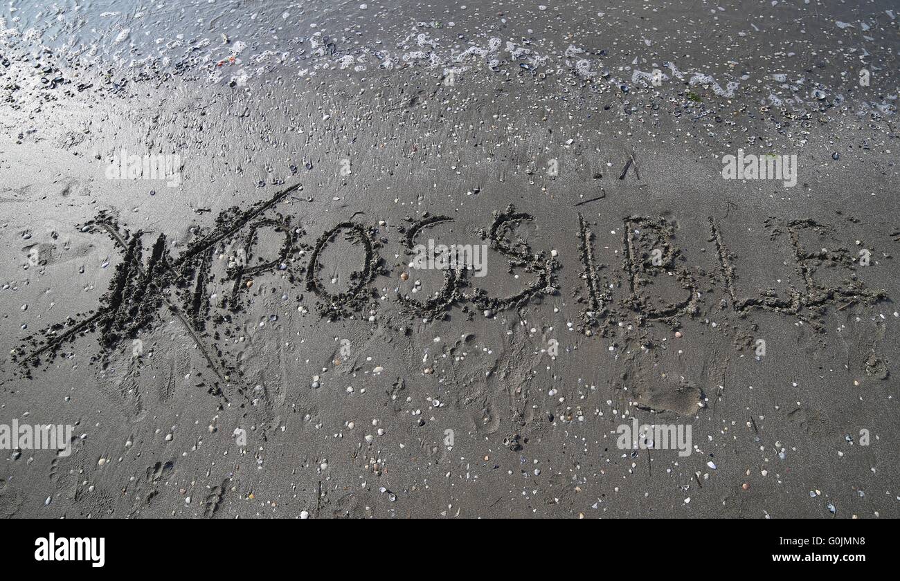 Possible impossible concept word hi-res stock photography and images ...