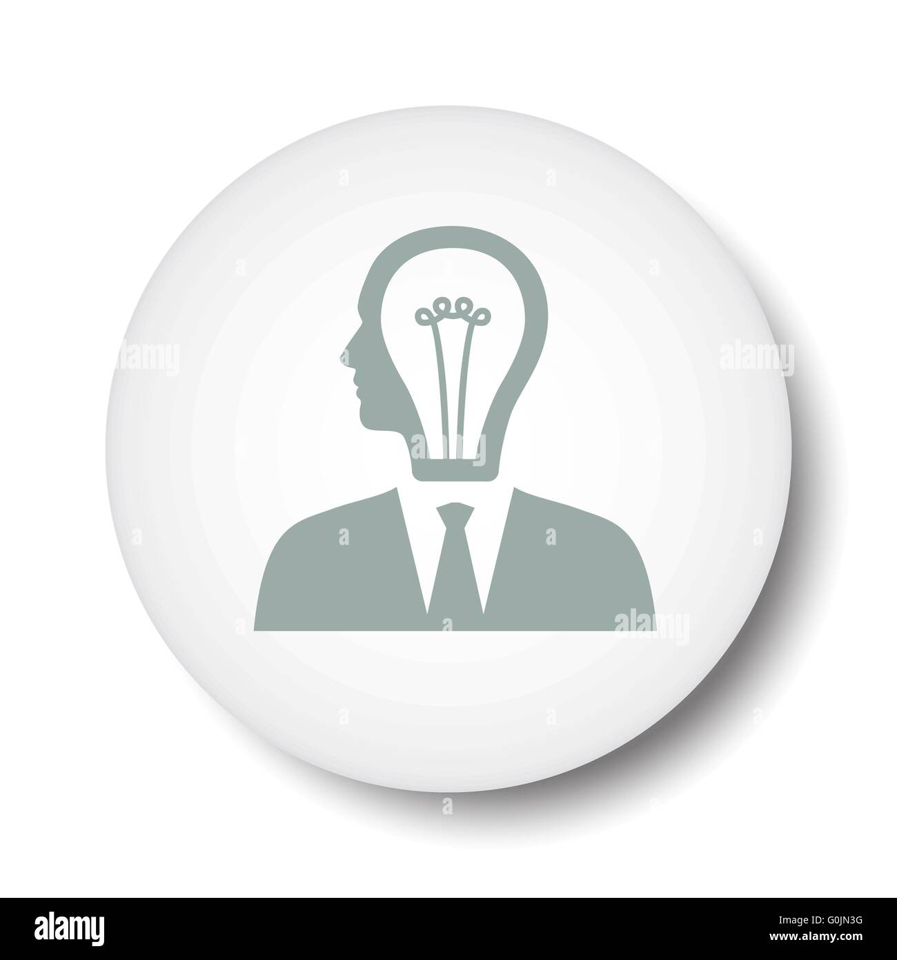 bulb AND head icon Stock Vector Image & Art - Alamy