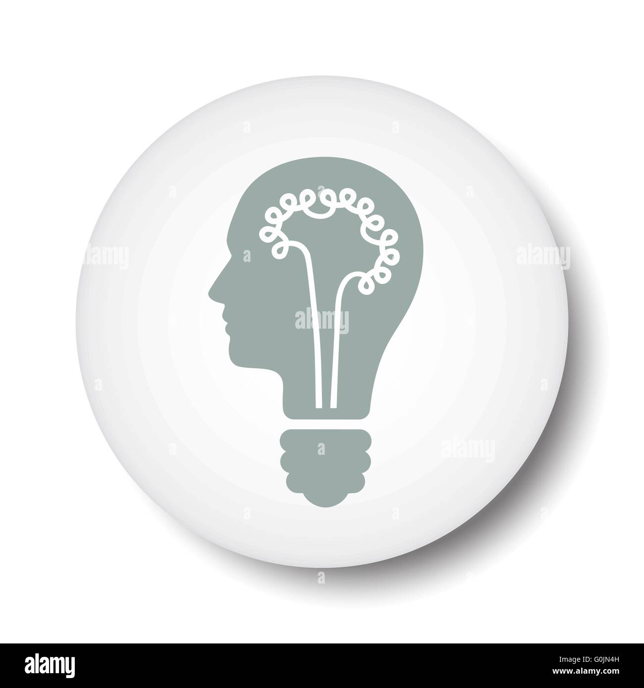bulb AND head icon Stock Vector Image & Art - Alamy