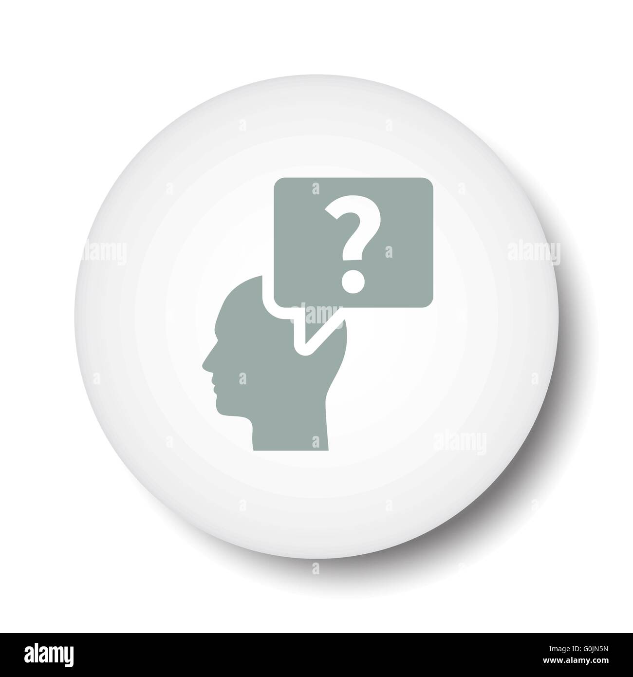 Mobile concept question man Cut Out Stock Images & Pictures - Alamy