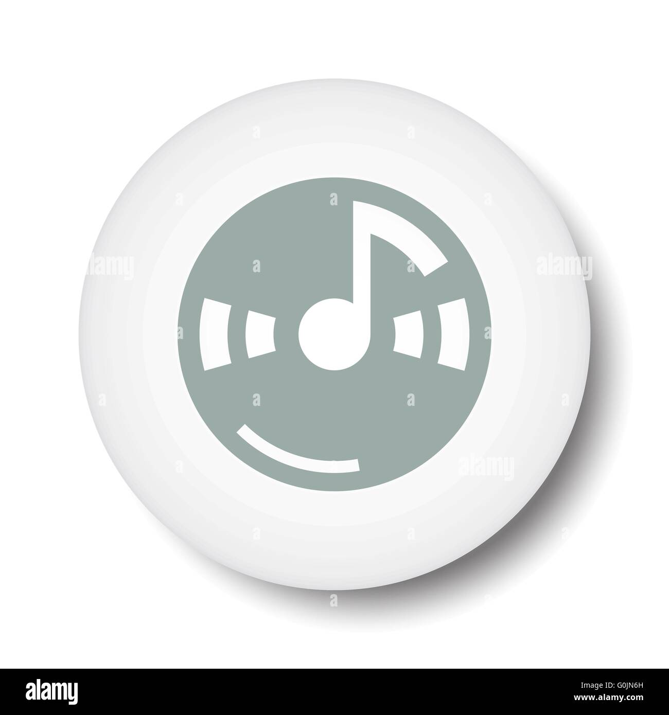 music note on cd icon Stock Vector Image & Art - Alamy